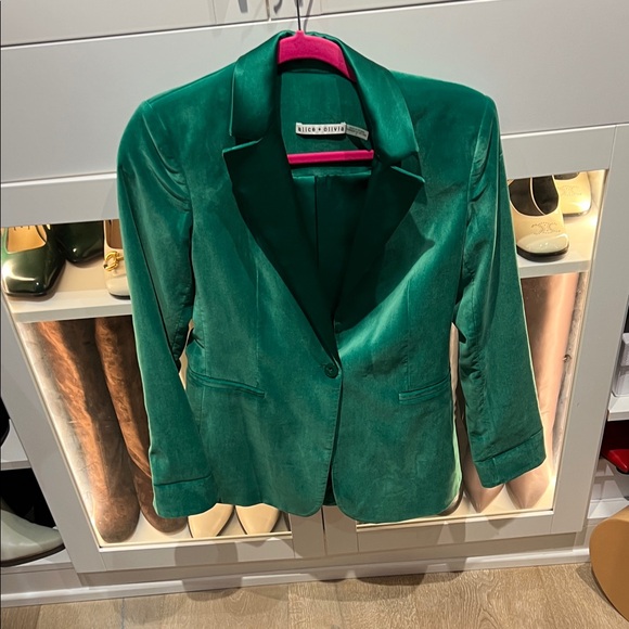 Alice + Olivia | Jackets & Coats | Alice Olivia Emerald Green Blazer ...